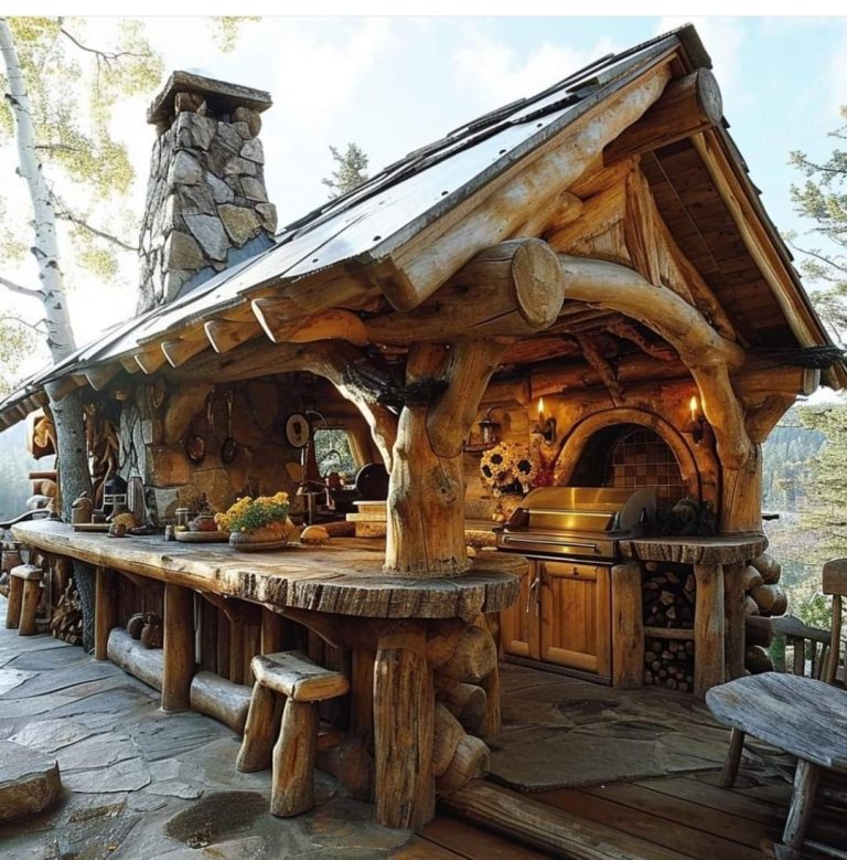 23 Rustic Kitchen Outdoors Ideas to Transform Your Backyard into a Cozy ...