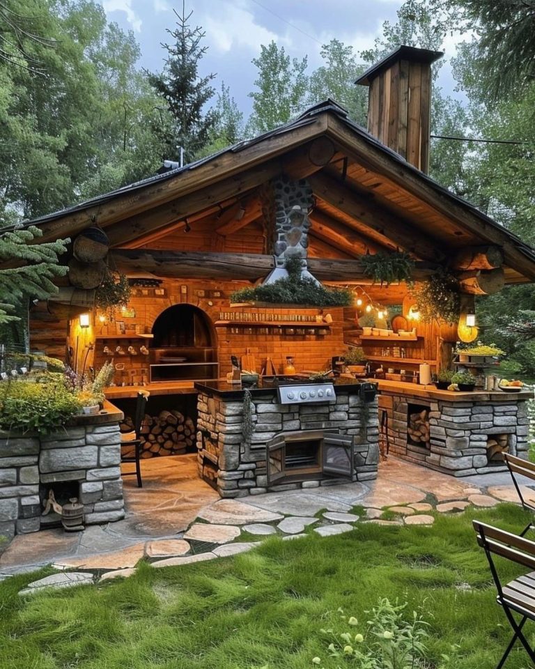 23 Rustic Kitchen Outdoors Ideas to Transform Your Backyard into a Cozy ...