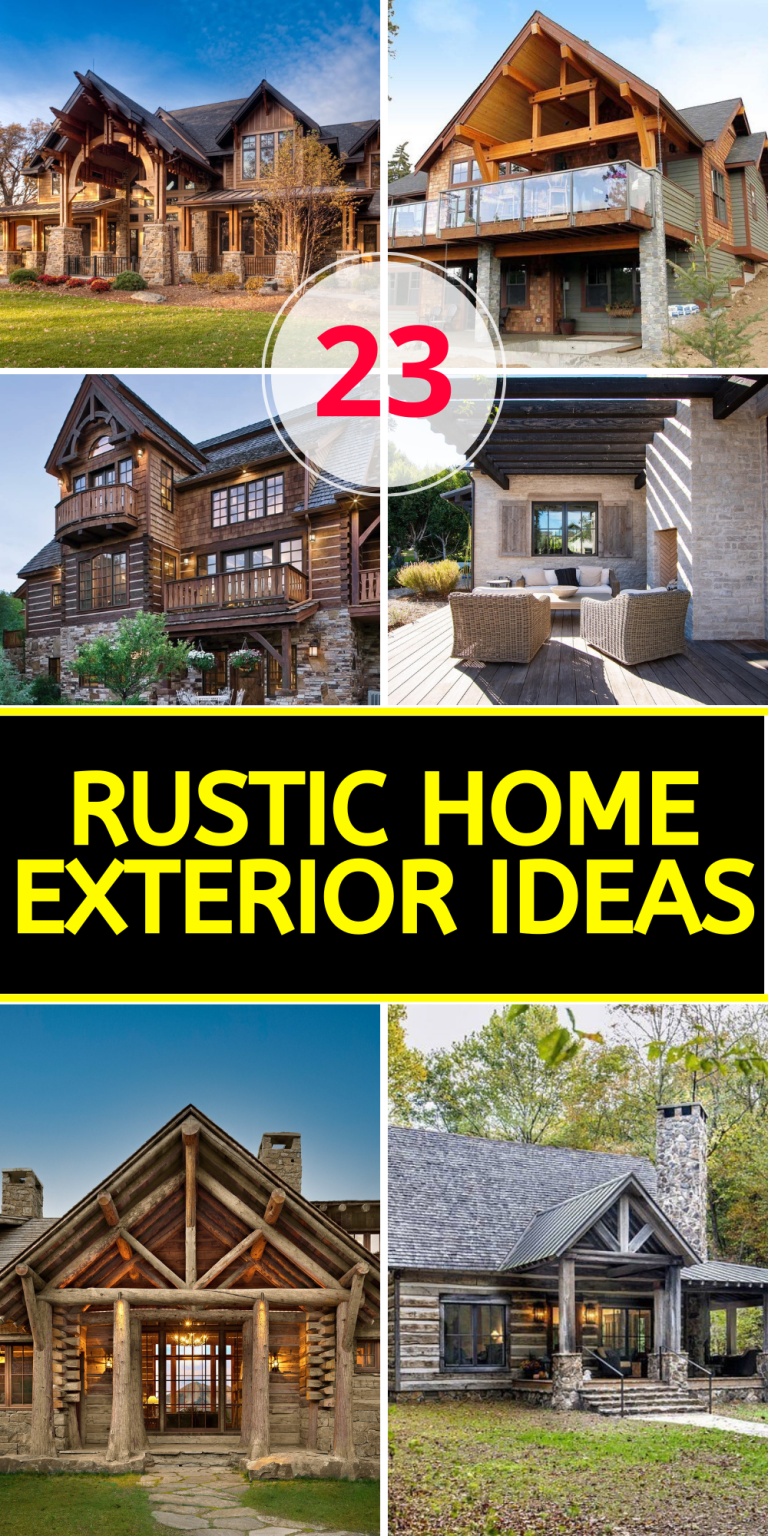 23 Rustic Home Exterior Ideas: Timeless Charm with Modern Touches ...