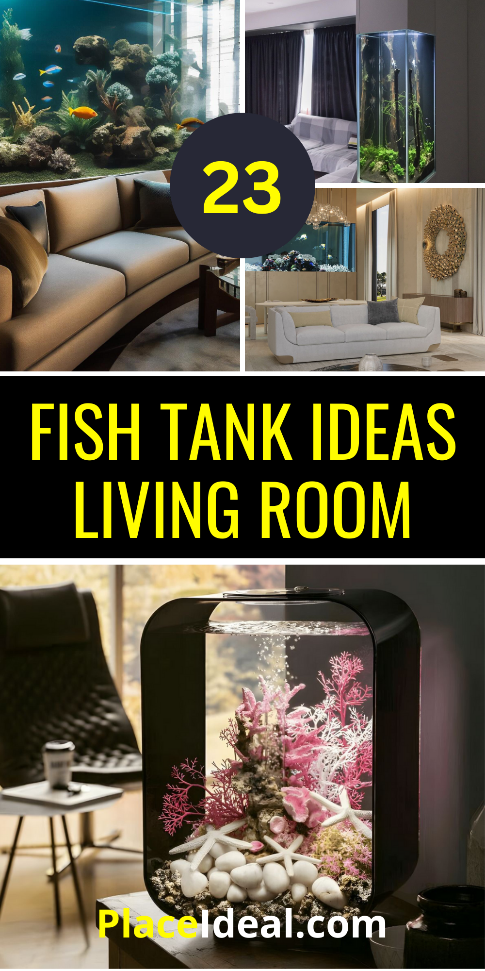 23 Fish Tank Ideas Living Room: Modern, Unique, and Aesthetic Designs ...