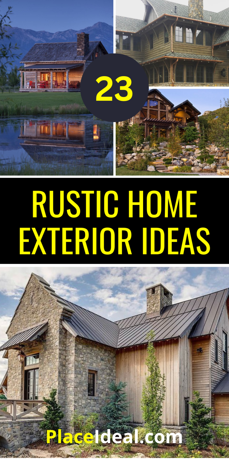 23 Rustic Home Exterior Ideas: Timeless Charm with Modern Touches ...