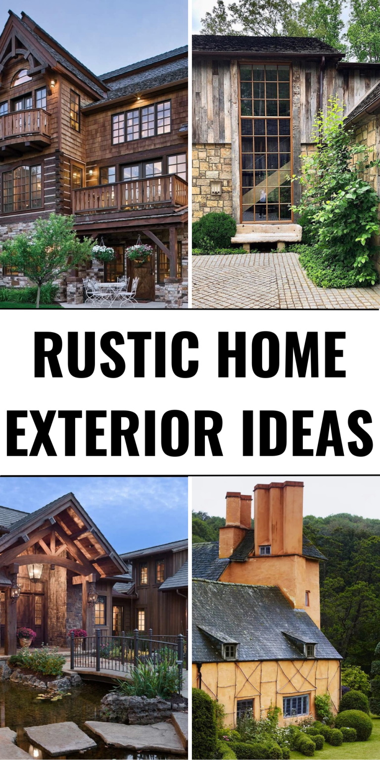 23 Rustic Home Exterior Ideas: Timeless Charm with Modern Touches ...