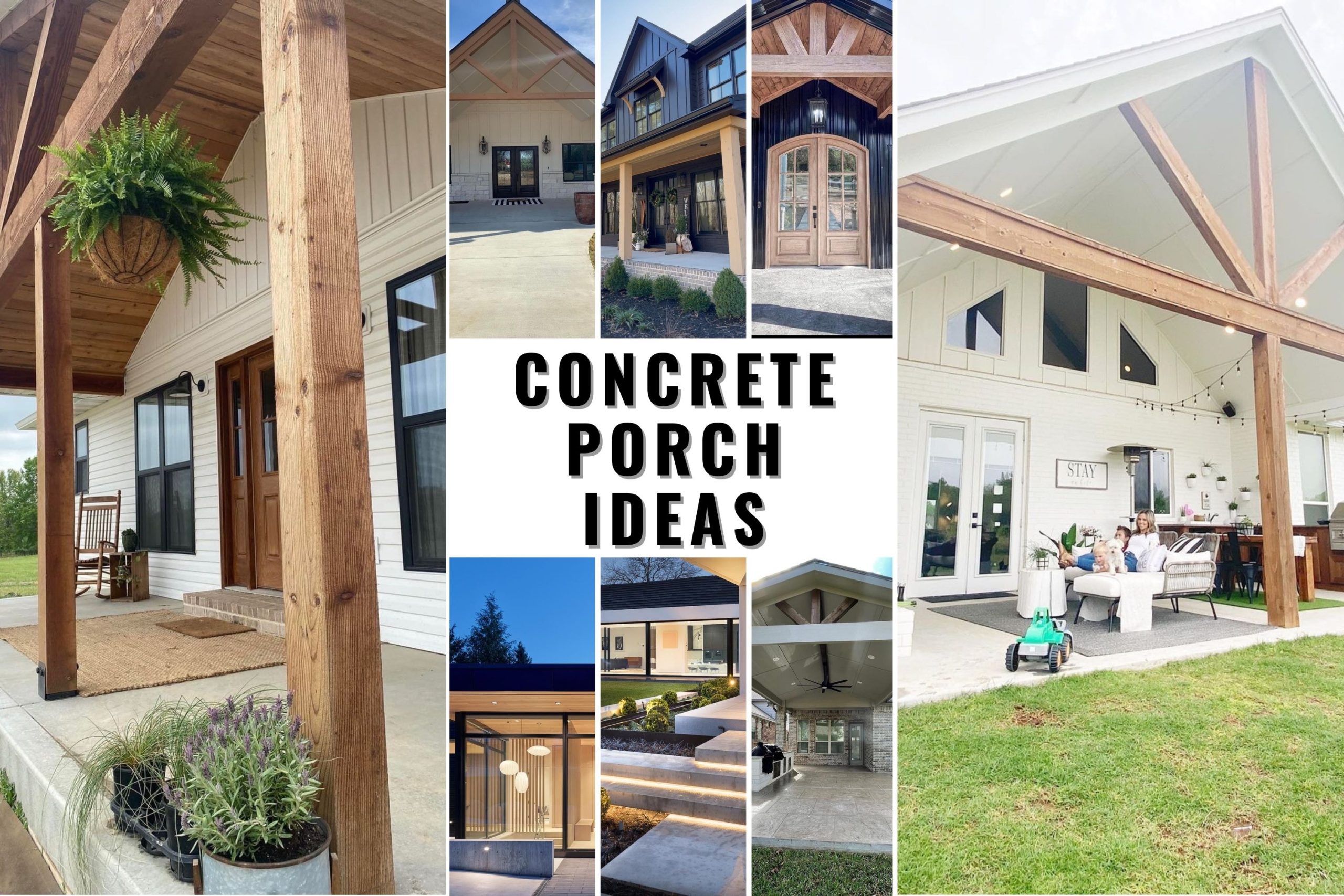 25 Concrete Porch Ideas That Will Transform Your Home’s Curb Appeal ...