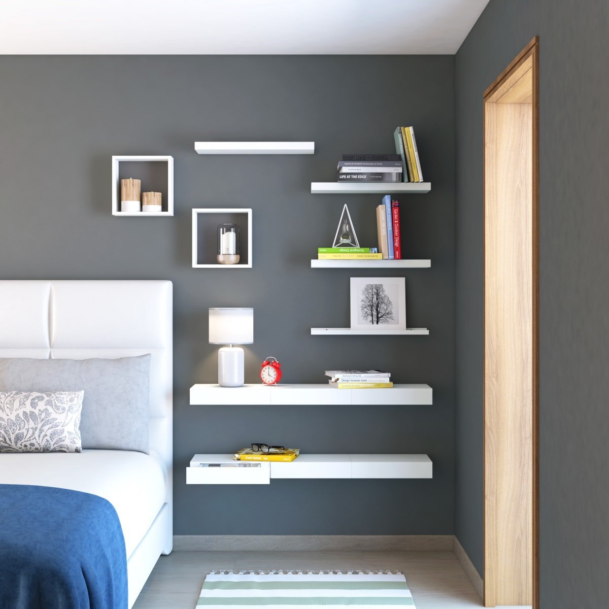 25 Wall Shelves Bedroom Ideas to Transform Your Space - placeideal.com