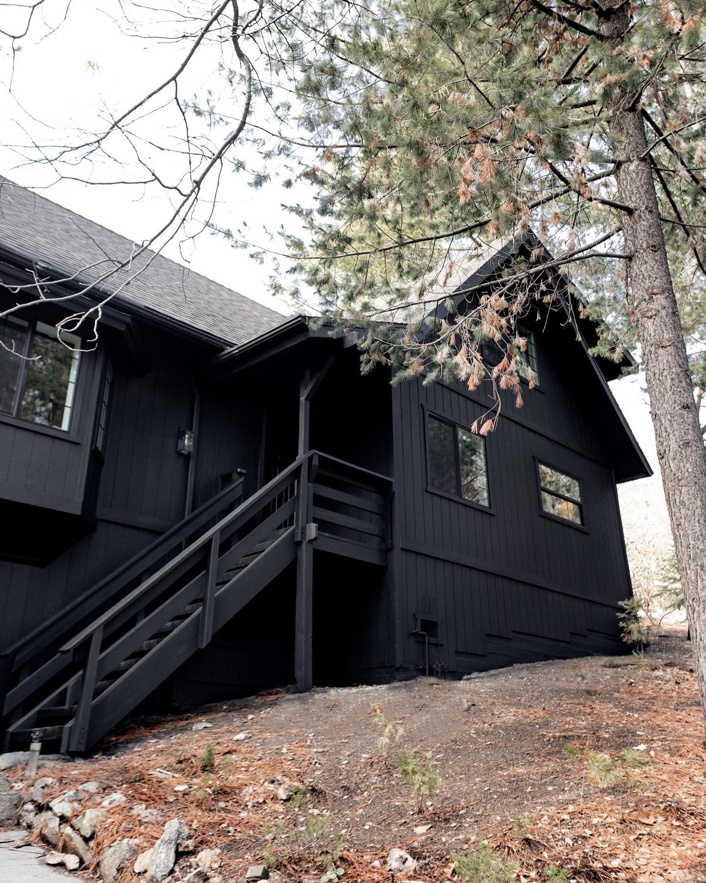 29 Stunning Black House Exterior Ideas: Modern Design, Wood Accents ...