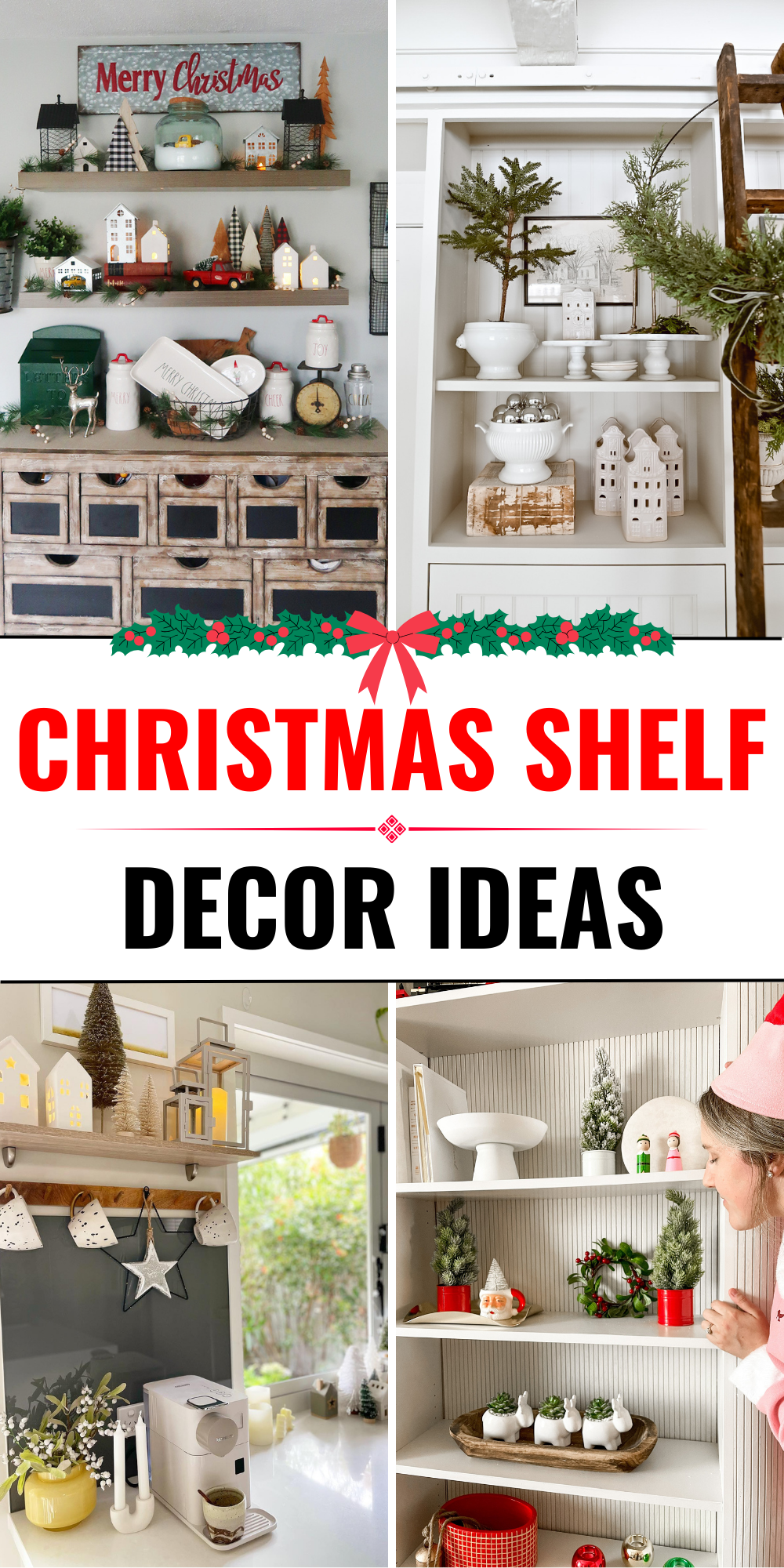 25 Christmas Shelf Decor Ideas to Transform Your Home into a Festive ...