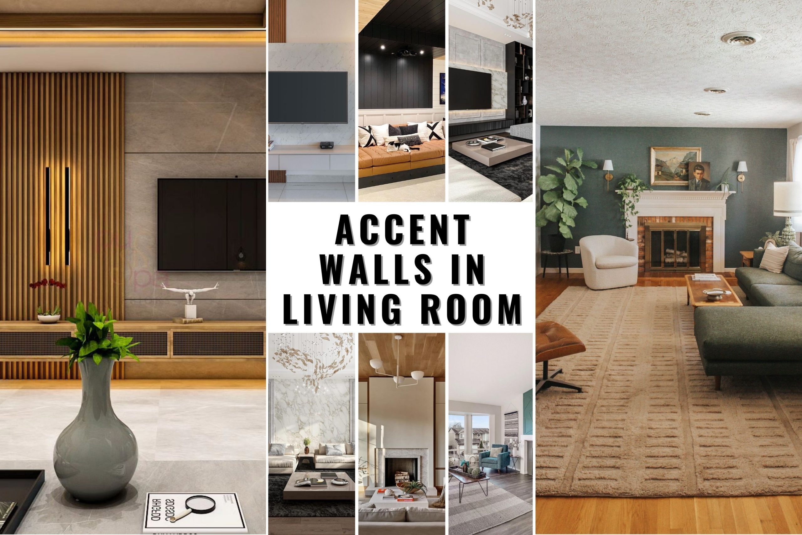 35 Accent Walls in Living Room: Stylish and Modern Ideas to Elevate ...