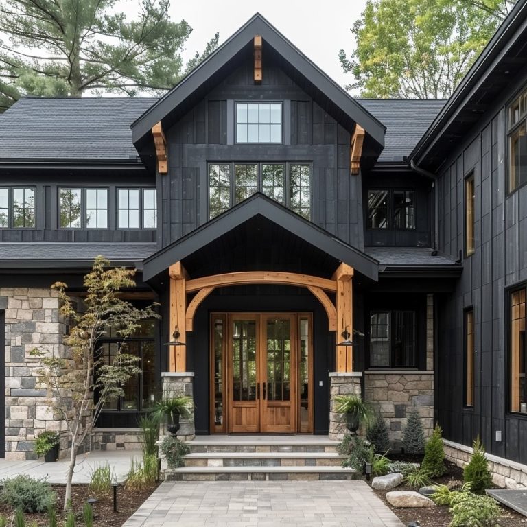 30 Black and Cedar House Exterior Ideas: Modern Farmhouses, Rustic Cabins, and Barndominium ...