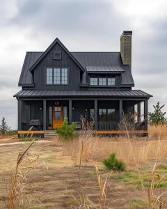 30 Black and Cedar House Exterior Ideas: Modern Farmhouses, Rustic ...