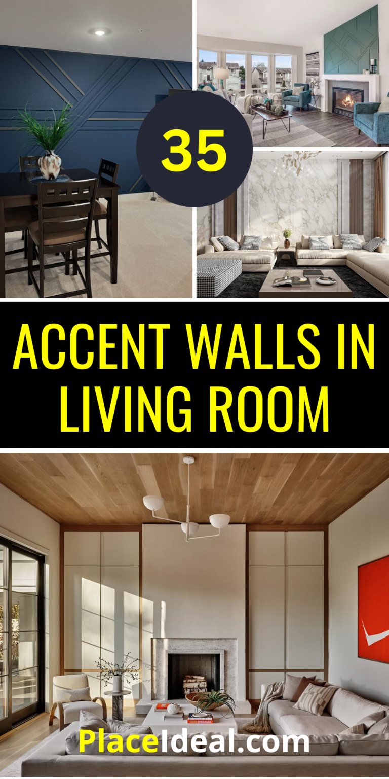 35 Accent Walls in Living Room: Stylish and Modern Ideas to Elevate ...