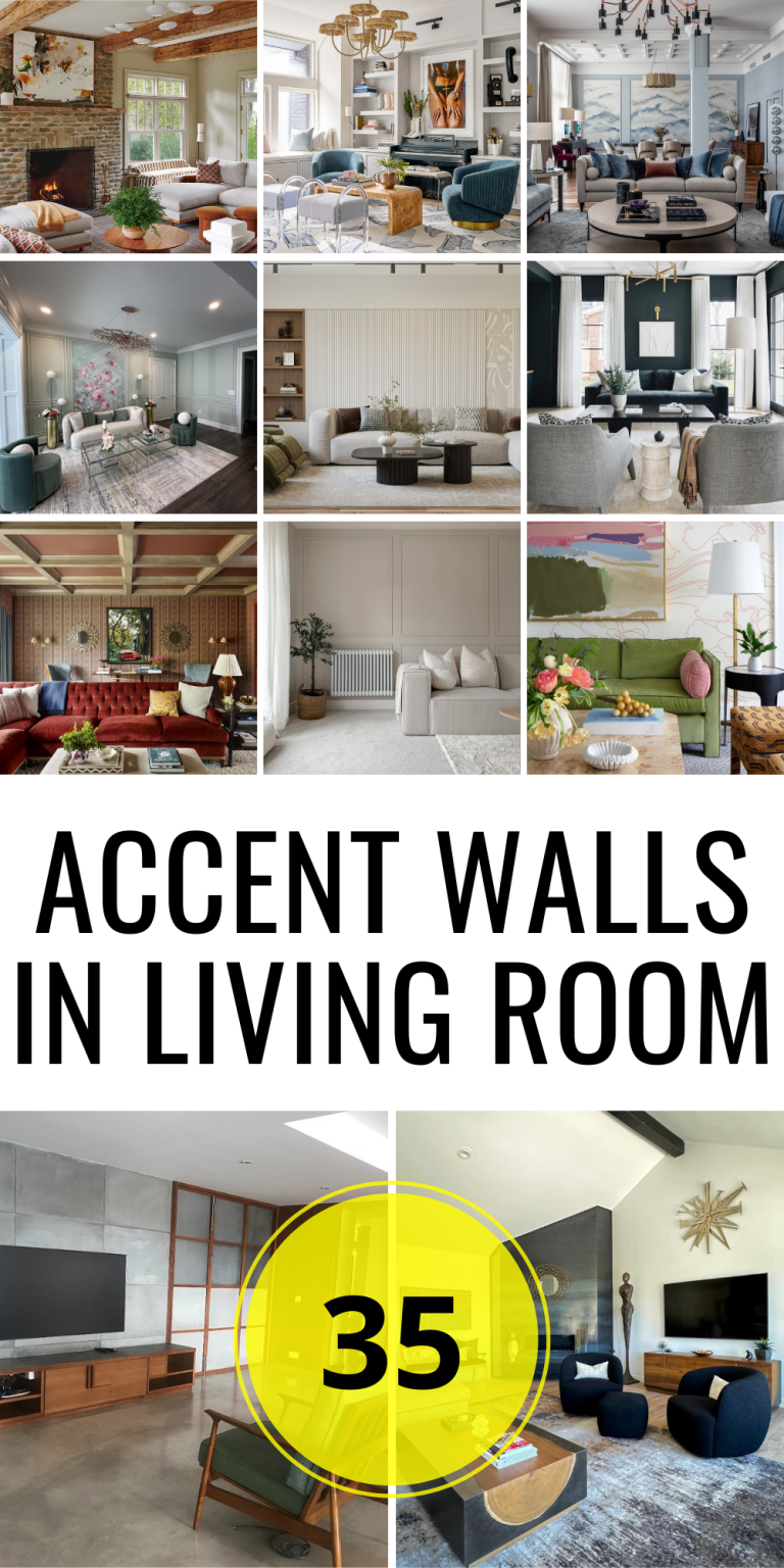 35 Accent Walls in Living Room: Stylish and Modern Ideas to Elevate ...