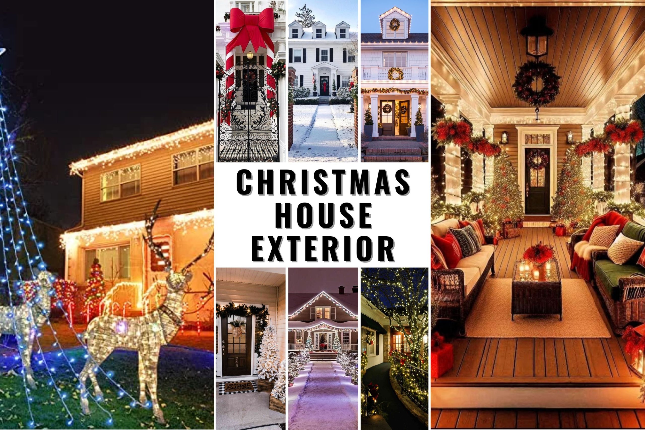 25 Christmas House Exterior Ideas: Classic and Modern Designs to ...