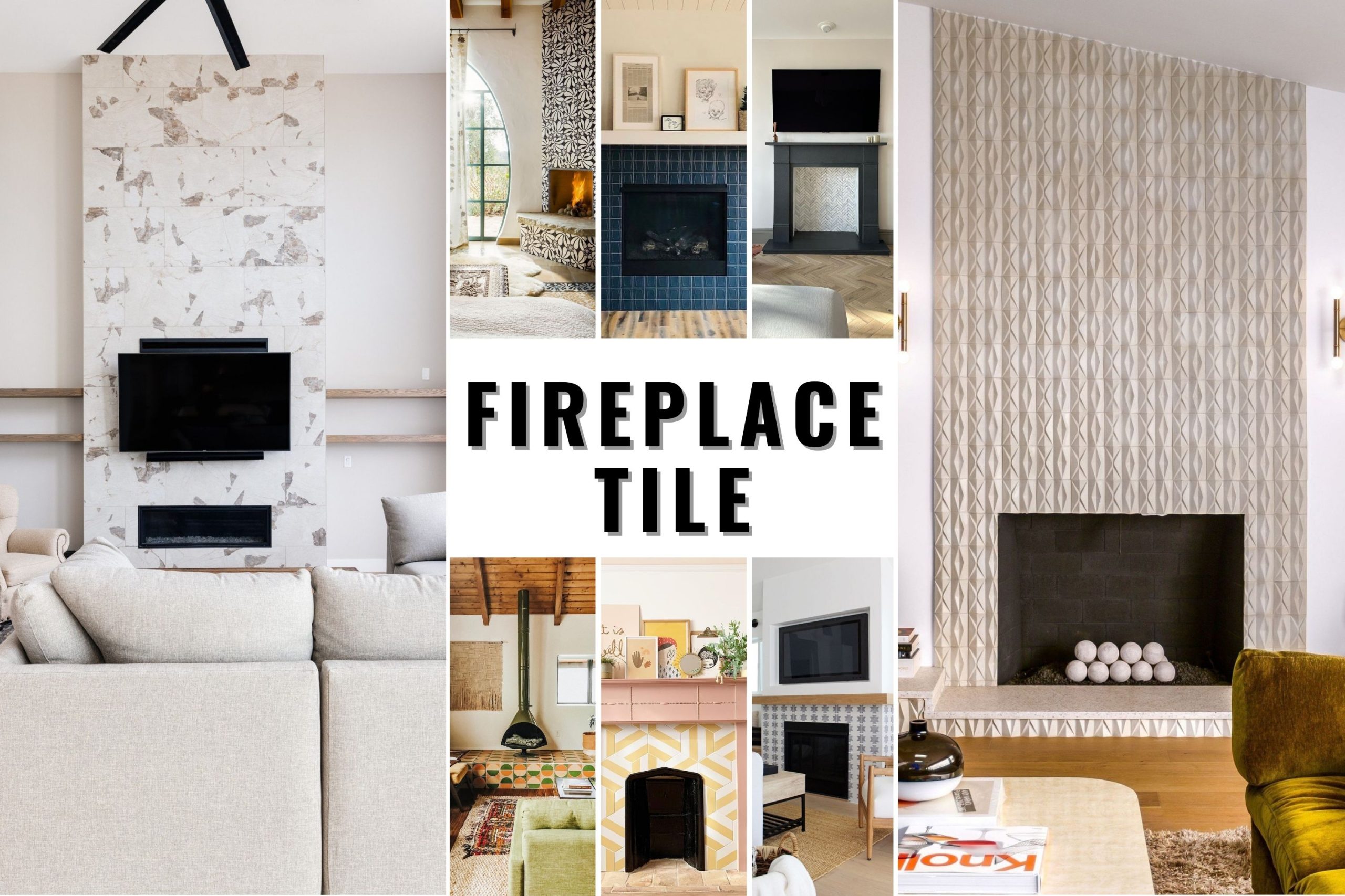 35 Fireplace Tile Ideas to Transform Your Living Space – Modern, Boho ...
