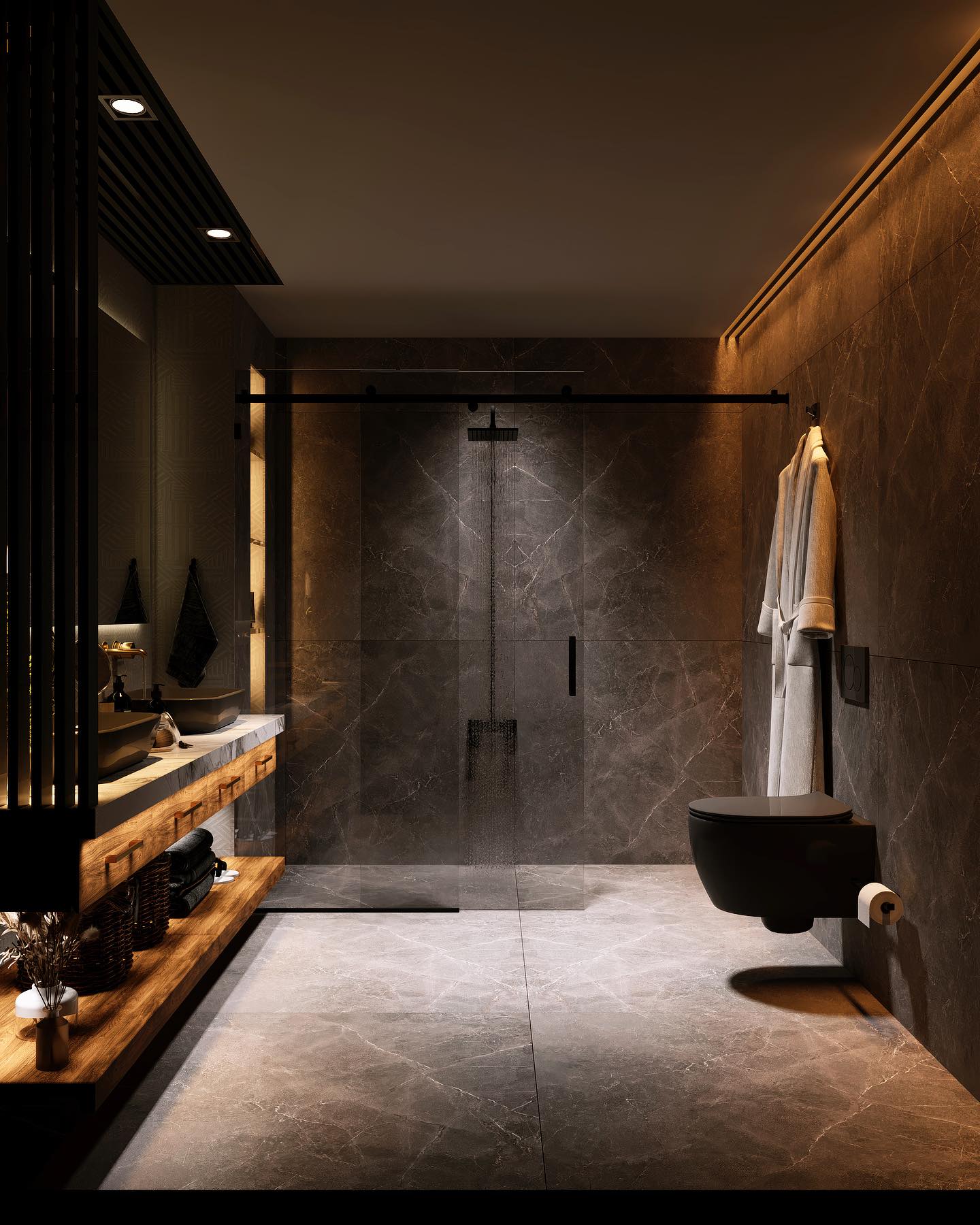 25 Dark Bathroom Ideas: Inspiration for Modern Bathroom Design in Dark ...