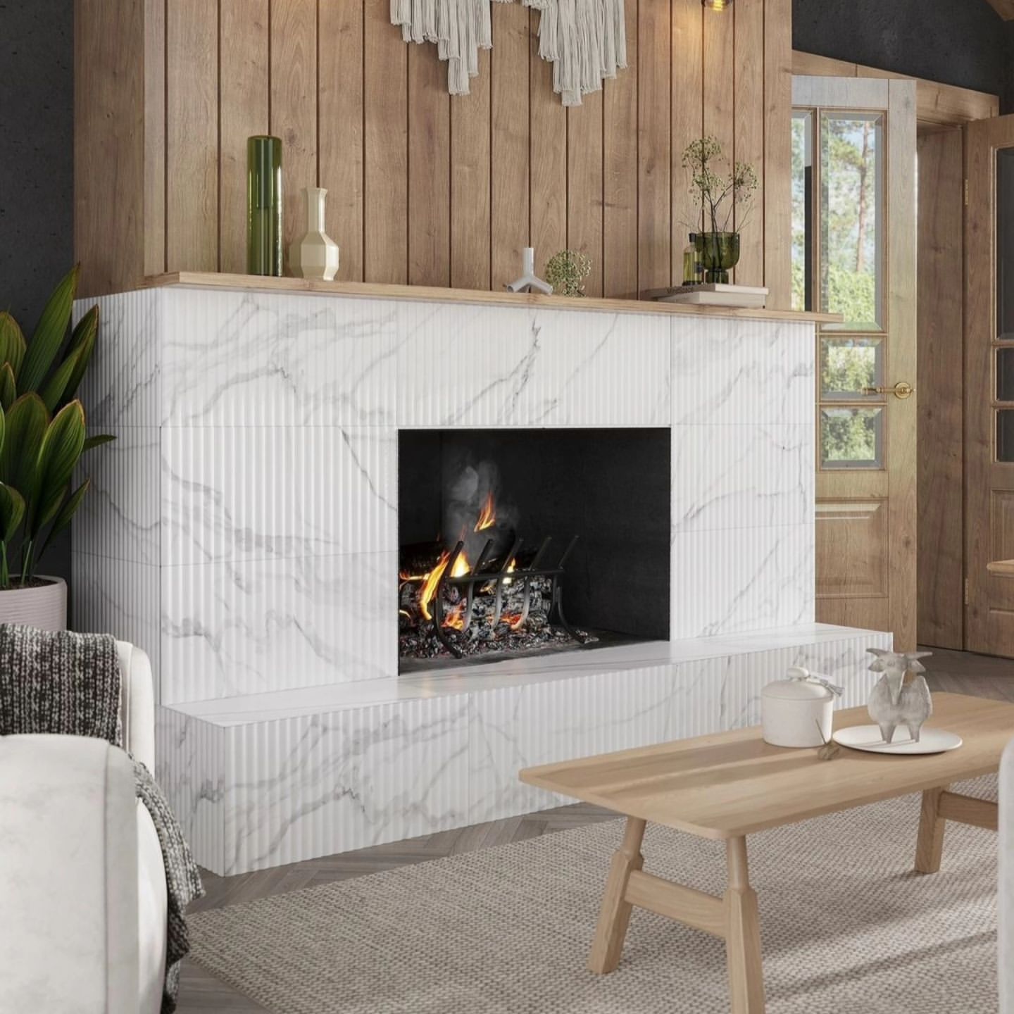 35 Fireplace Tile Ideas to Transform Your Living Space – Modern, Boho ...