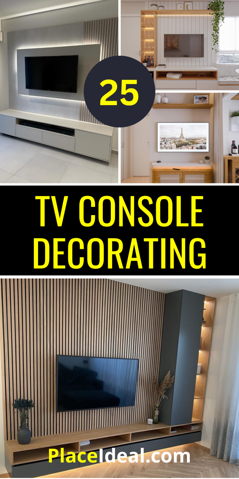 25 TV Console Decorating Ideas to Elevate Your Living Room with Modern ...