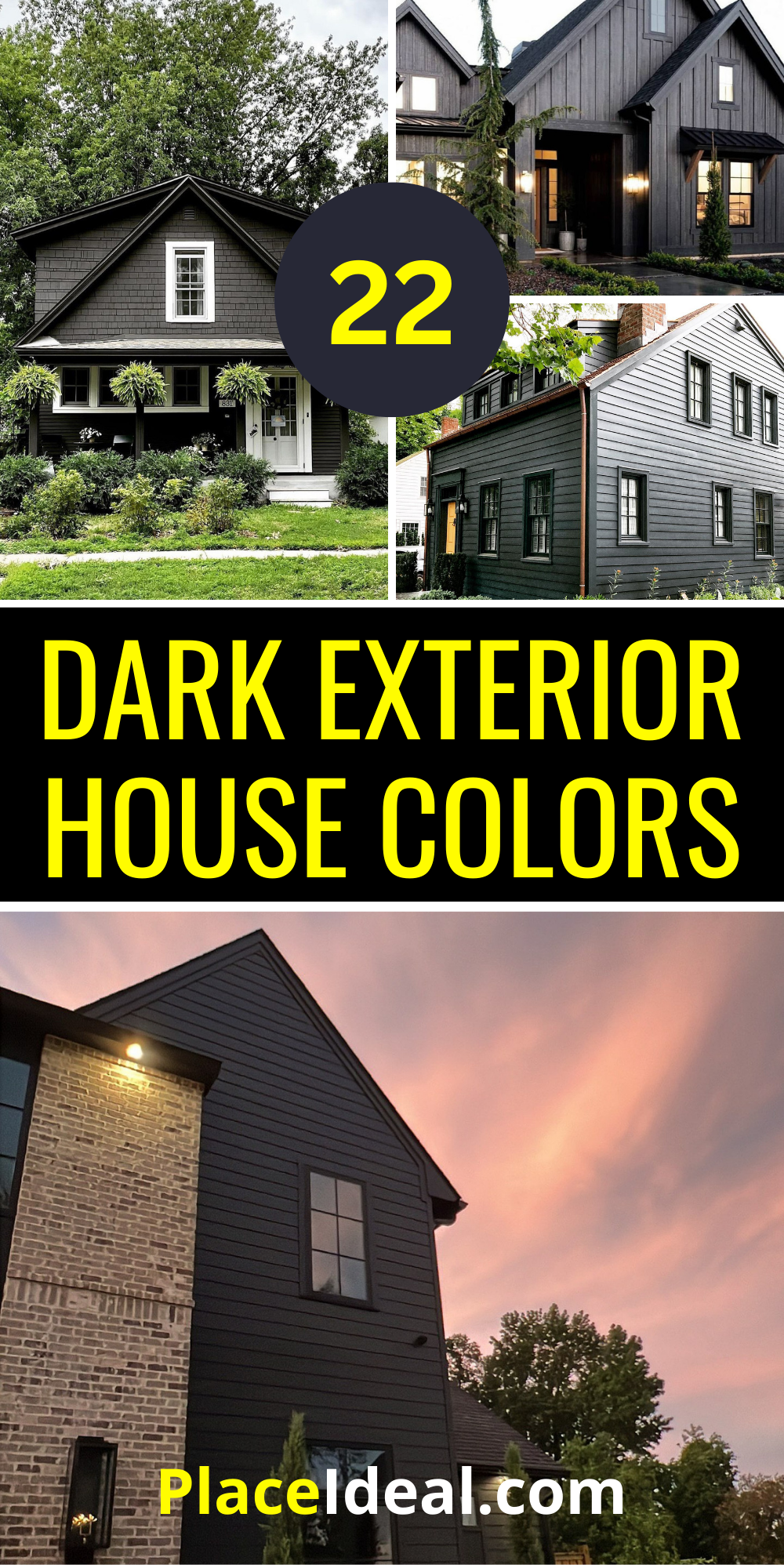 22 Stunning Dark Exterior House Colors That Will Elevate Your Home’s ...