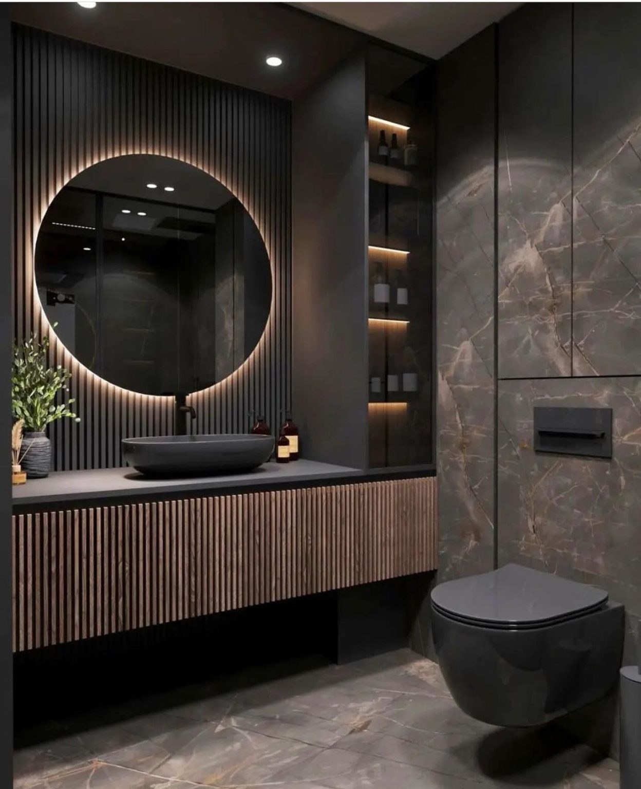 25 Dark Bathroom Ideas: Inspiration for Modern Bathroom Design in Dark ...