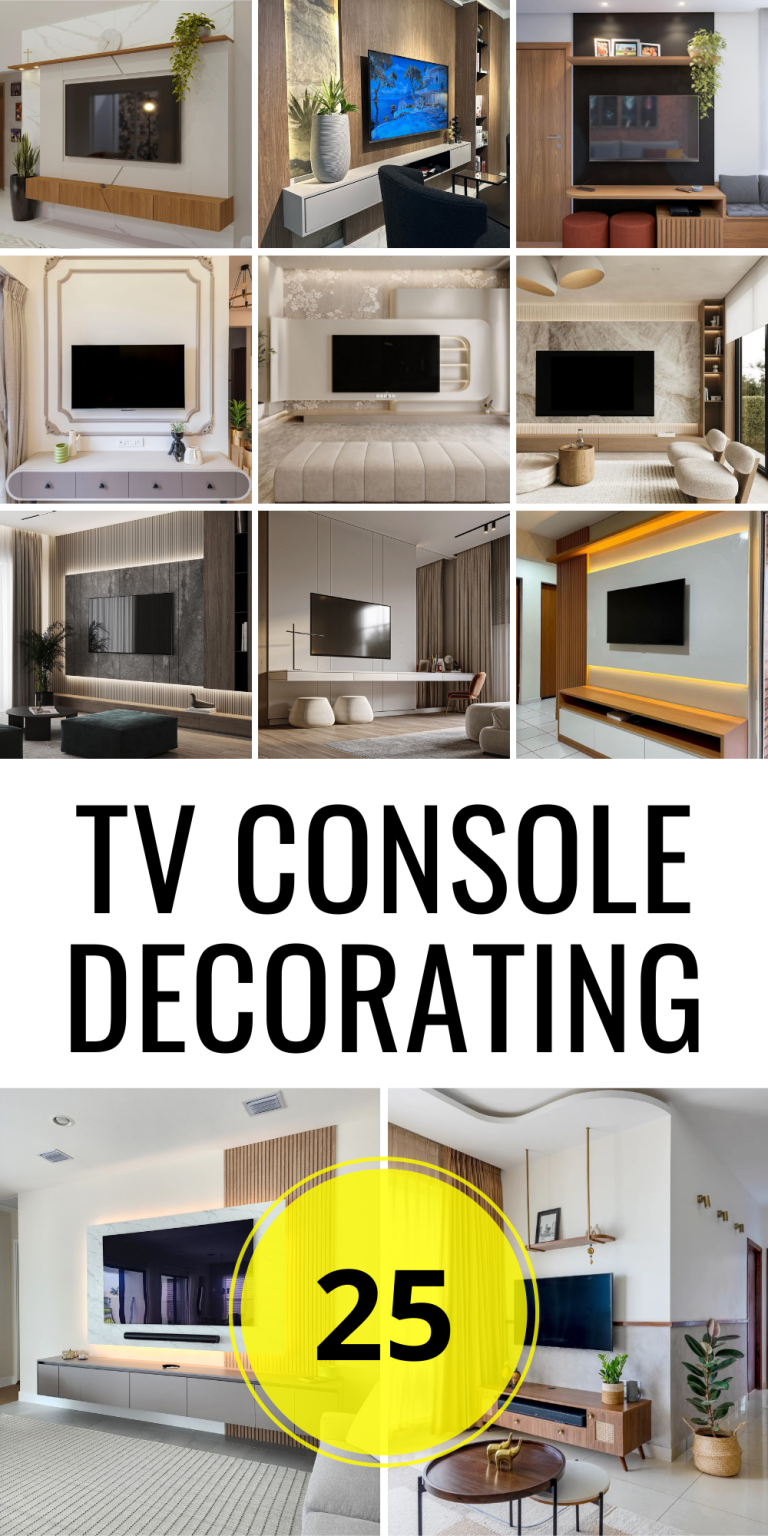 25 TV Console Decorating Ideas to Elevate Your Living Room with Modern ...