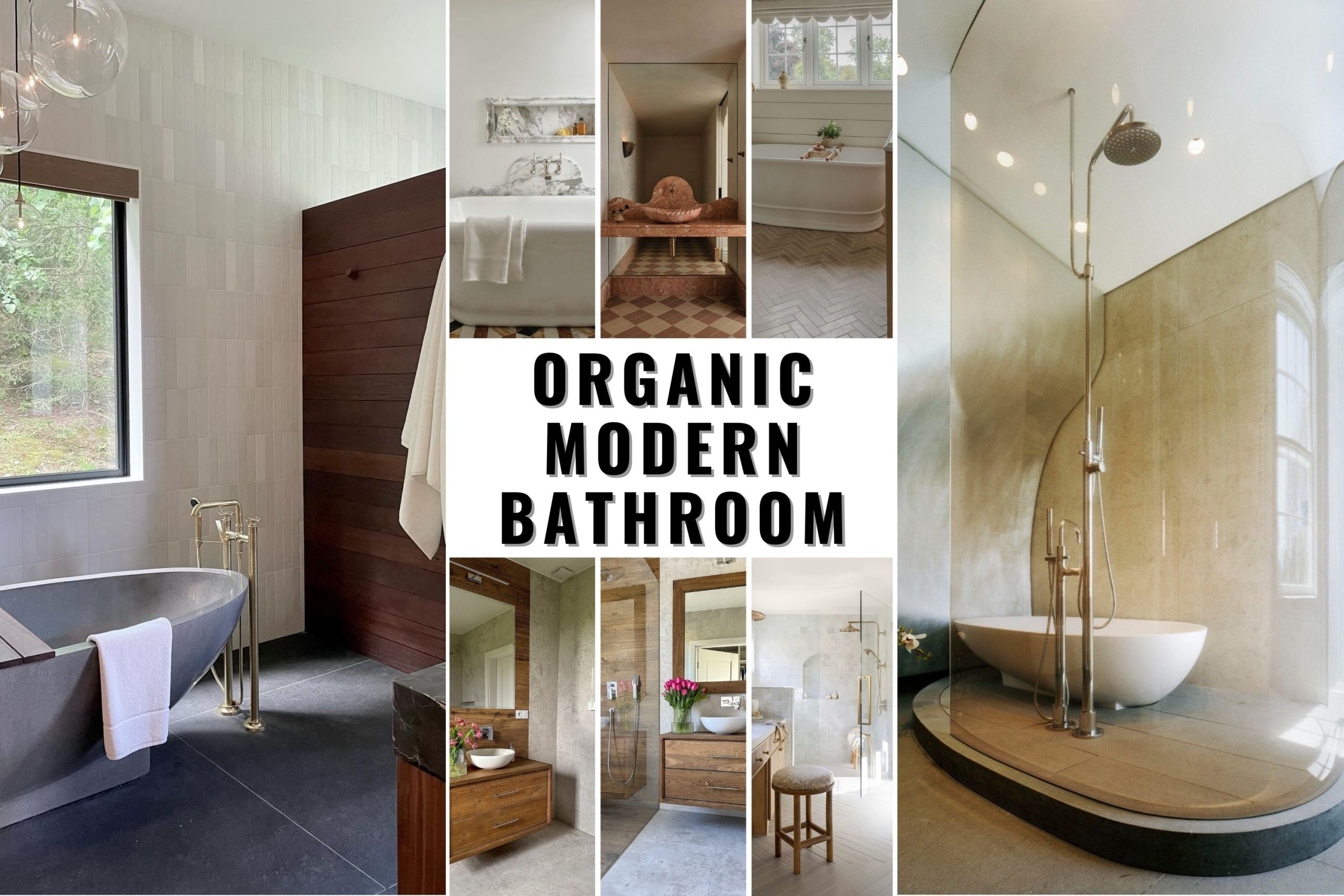 24 Organic Modern Bathroom Ideas to Transform Your Home into a Tranquil ...