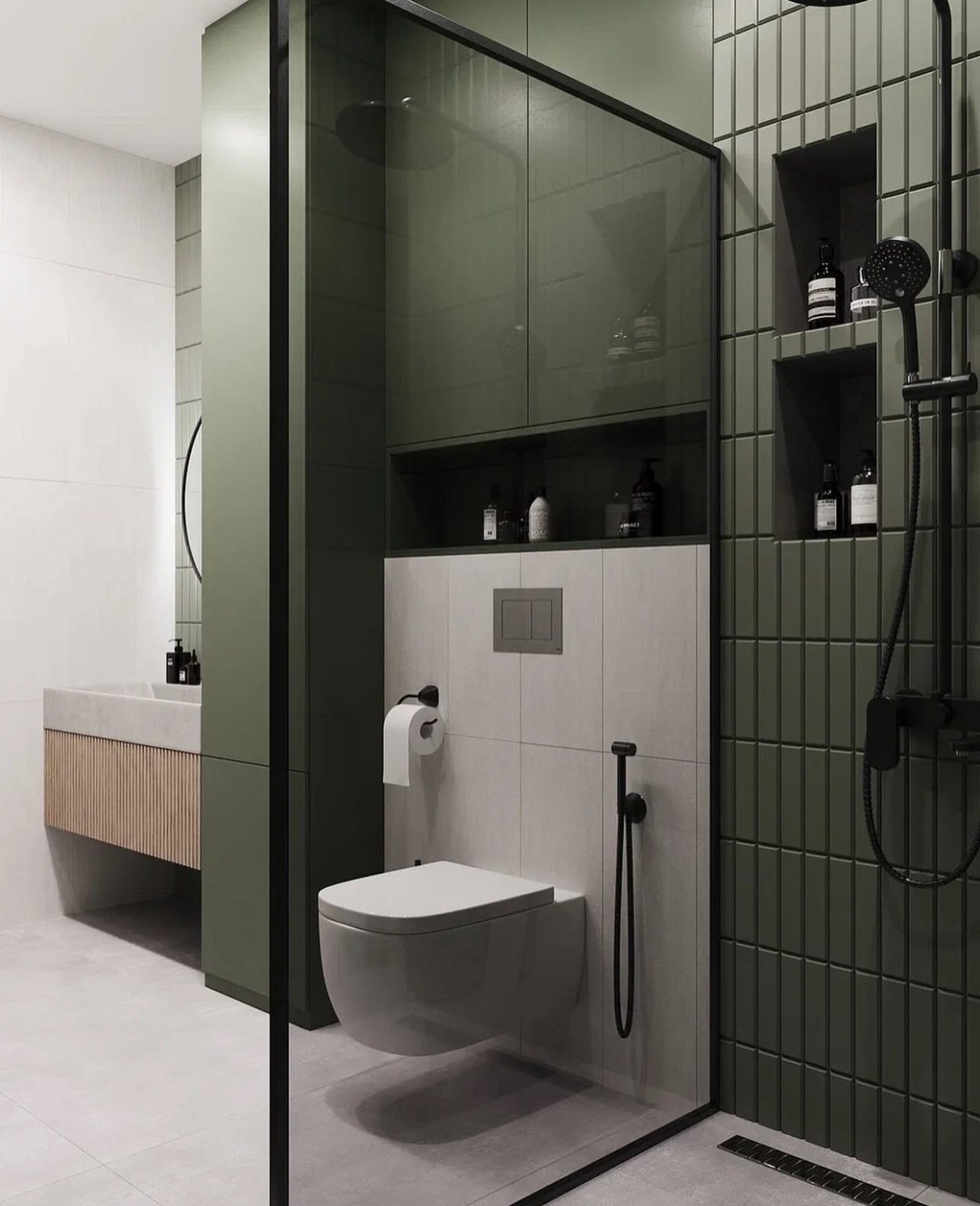 25 Dark Green Bathroom Ideas: Elegant Designs for a Stylish Remodel ...
