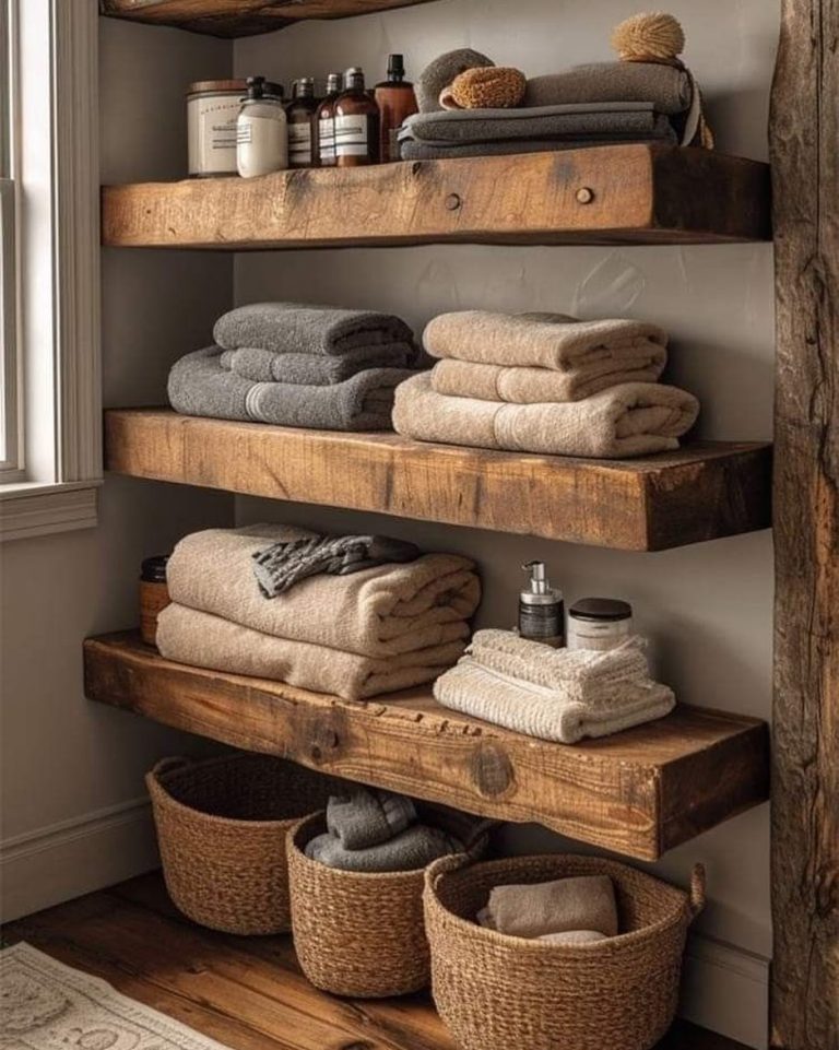 30 Bathroom Shelf Decor Ideas to Elevate Your Space: Modern, Rustic ...