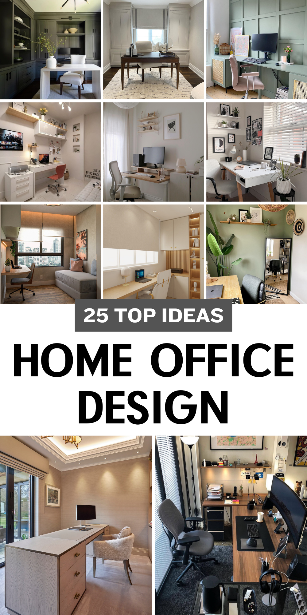 25 Home Office Design Ideas: Stylish, Cozy, and Modern Workspaces for ...