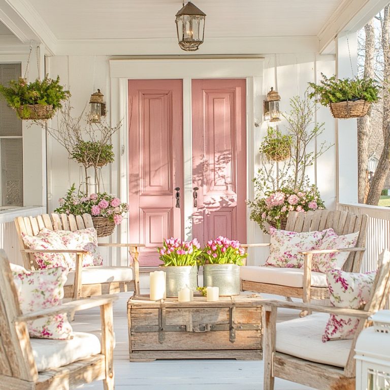 30 Spring Outdoor Decor Ideas to Refresh Your Porch & Front Doors with ...