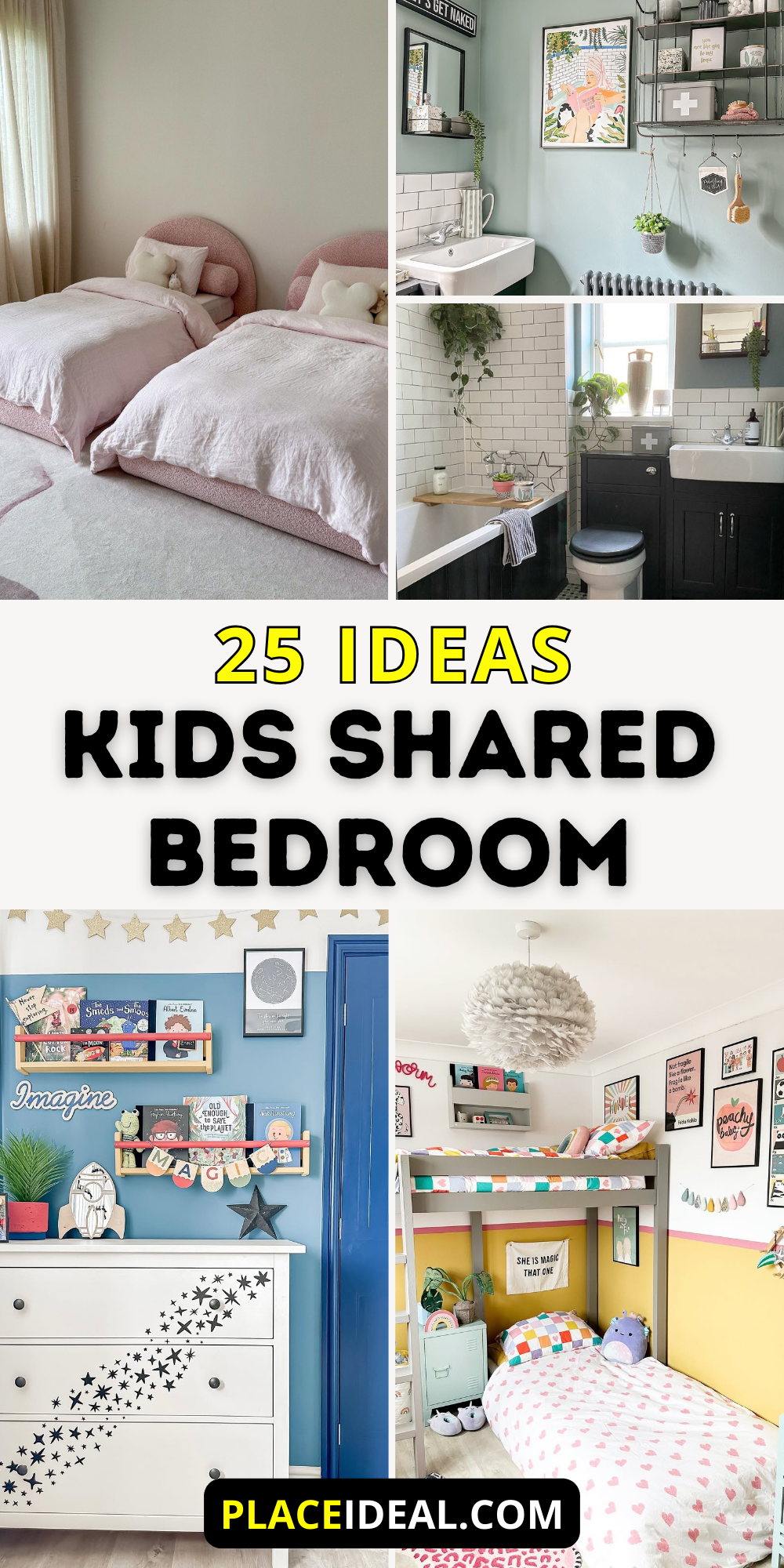 25 Kids Shared Bedroom Ideas – Smart Layouts, Space-Saving Beds and ...