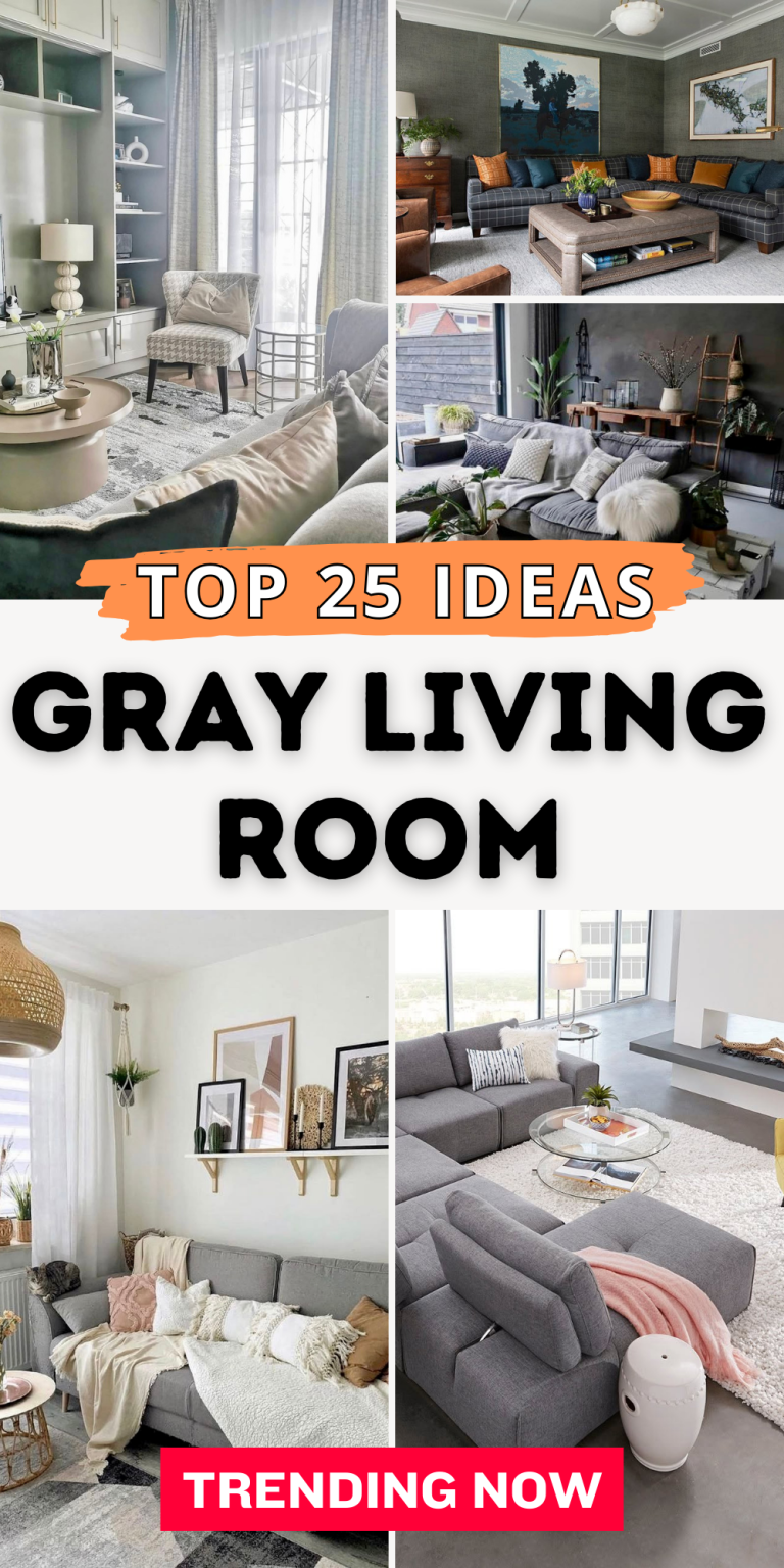 25 Gray Living Room Ideas 2025 That Mix Style, Comfort and a Pop of ...