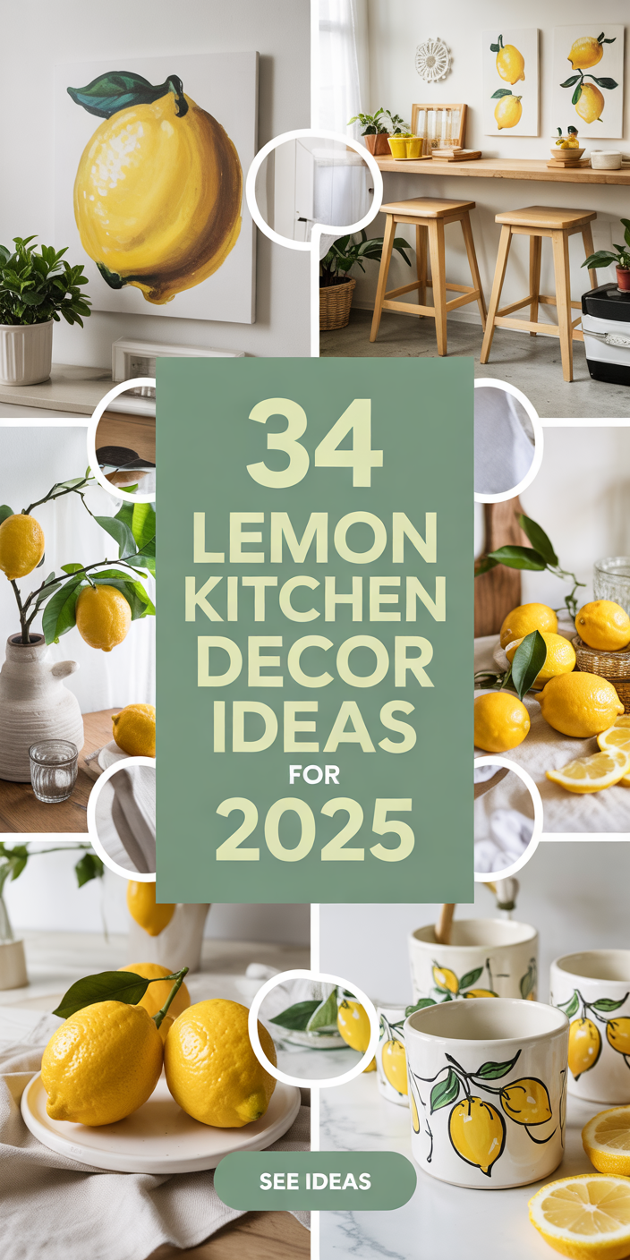 34 Lemon Kitchen Decor 2025 Ideas That Will Brighten Your Home with ...