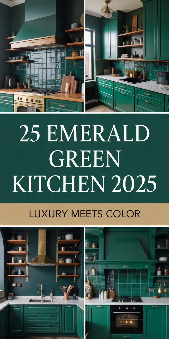 25 Emerald Green Kitchen 2025 Ideas That Make a Bold and Stylish ...