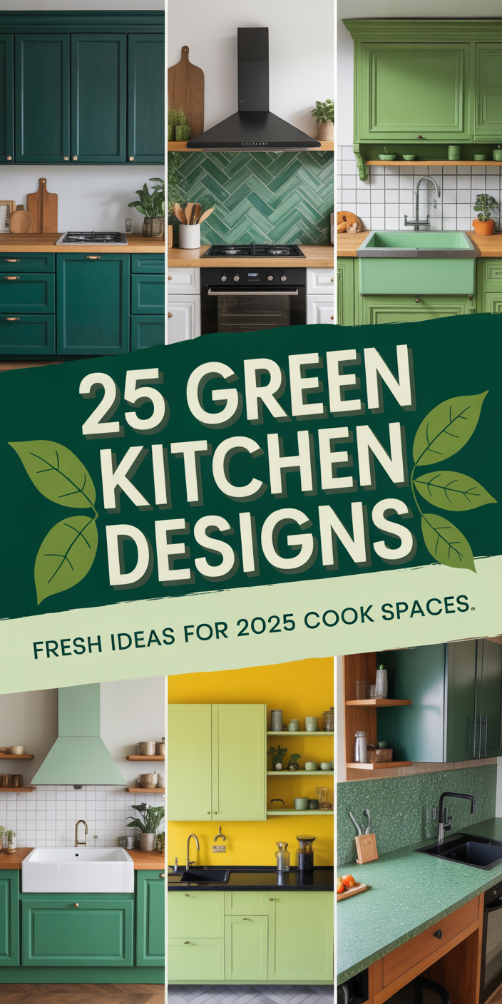 25 Green Kitchen Designs 2025 That Will Make You Rethink White Cabinets ...