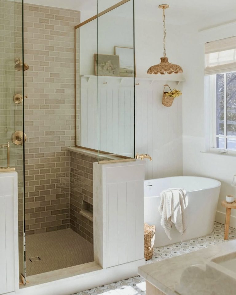 30 Half Wall Shower Ideas 2025 That Will Transform Your Bathroom—From ...