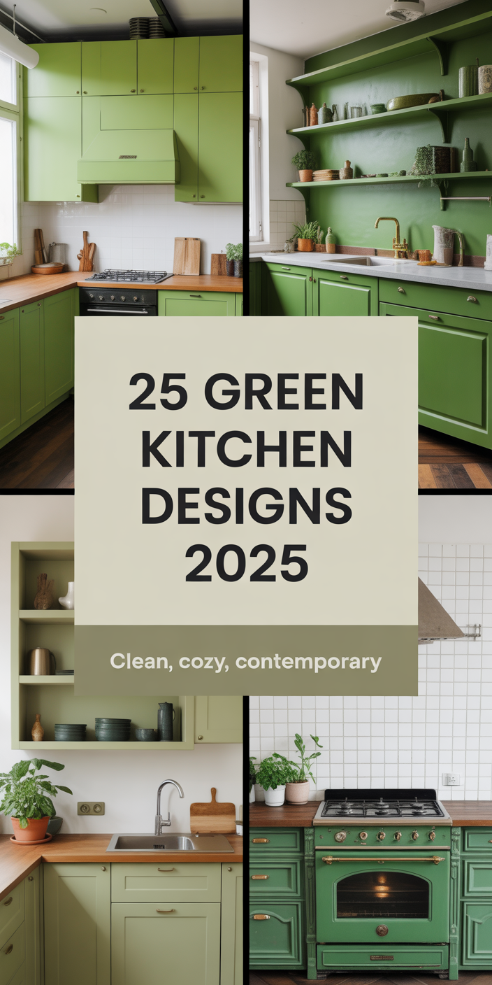 25 Green Kitchen Designs 2025 That Will Make You Rethink White Cabinets ...