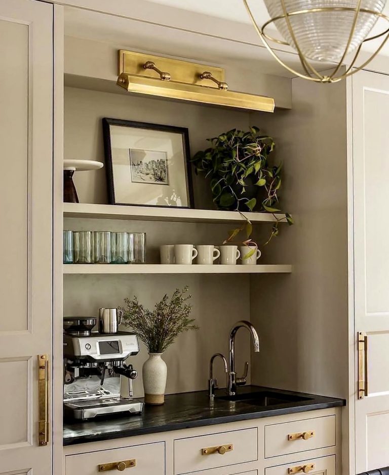 35 Home Coffee Bar Ideas That Will Turn Your Kitchen Corner into a Café ...