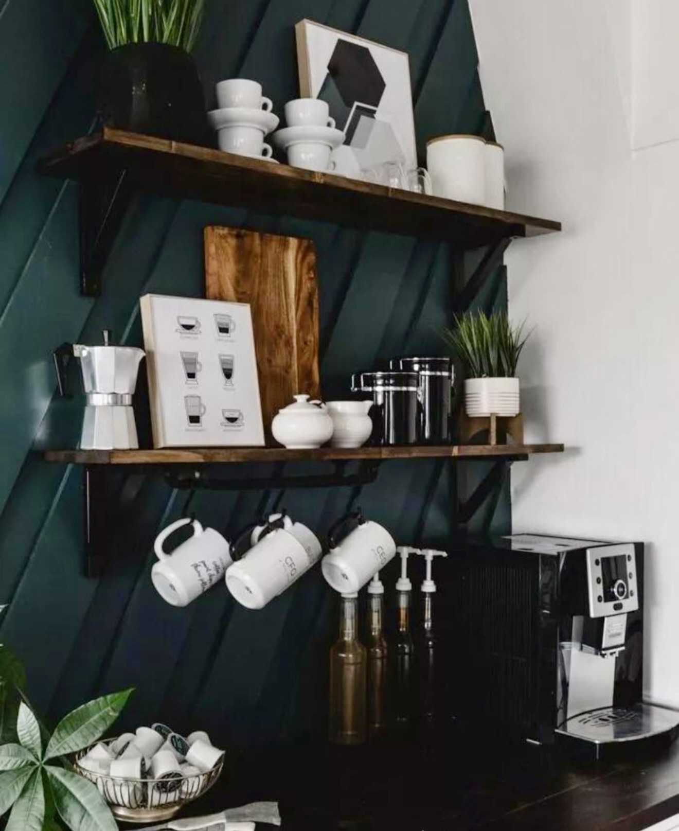 35 Home Coffee Bar Ideas That Will Turn Your Kitchen Corner into a Café ...