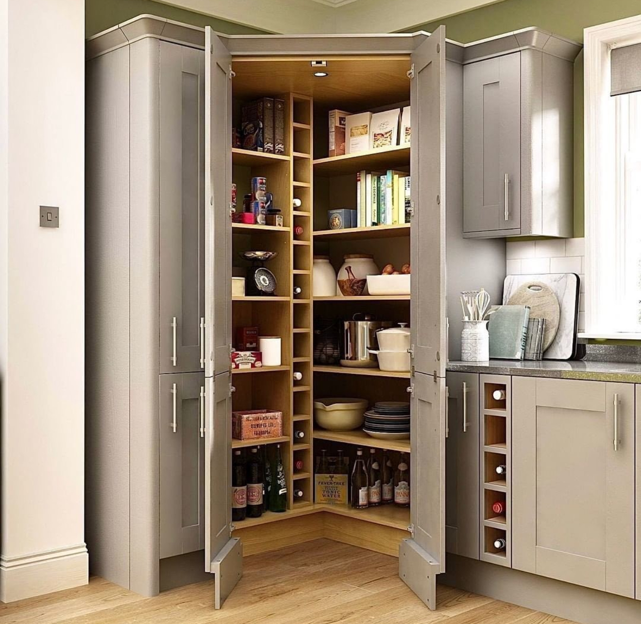 25 Corner Pantry Ideas That Will Instantly Upgrade Your Kitchen Storage ...