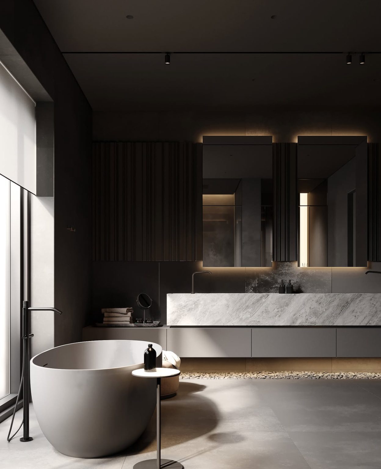 30 Dark Moody Bathroom Ideas That Bring Drama, Luxury, and Timeless ...