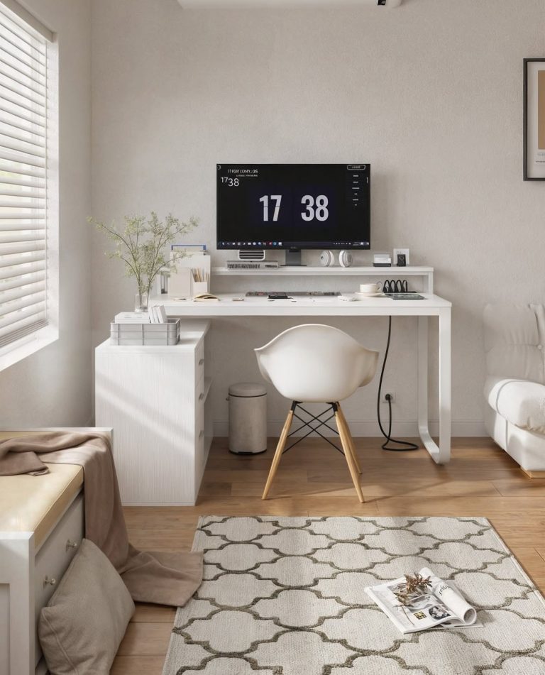 30 Office Desk Ideas for Stylish Workspaces with Aesthetic Designs and ...