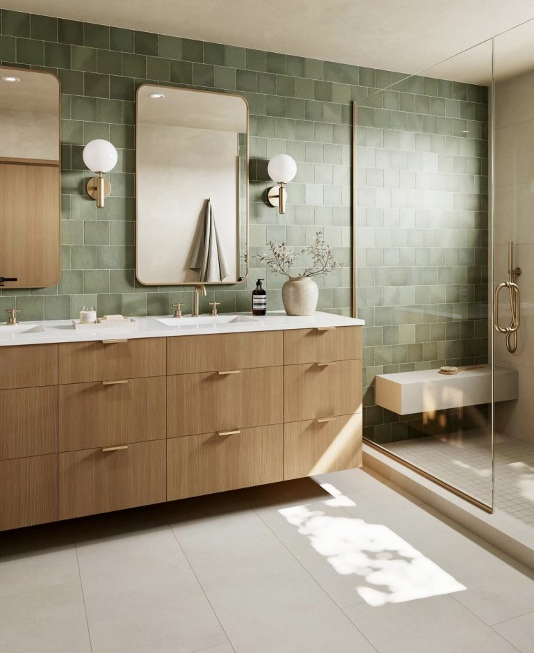 30 Green Bathroom Ideas 2026 – Sage, Emerald and Olive Design Trends ...