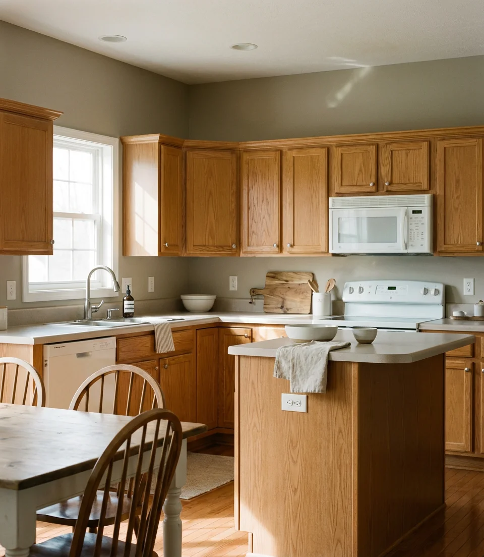 Honey Oak Kitchen Cabinets Are Back! 42 Fresh Ways to Style Them in ...