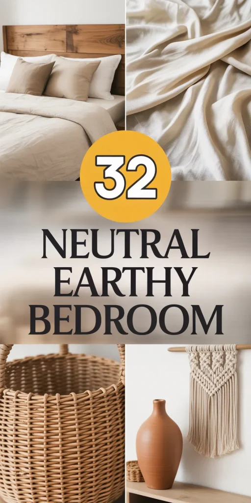 32 Dreamy Neutral Earthy Bedroom Ideas for 2026 That Will Transform ...